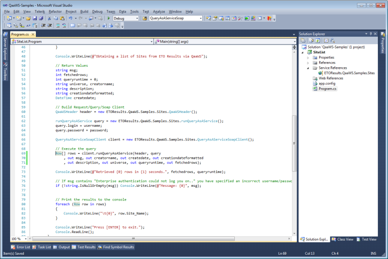 Tutorials :: Query as a Web Service